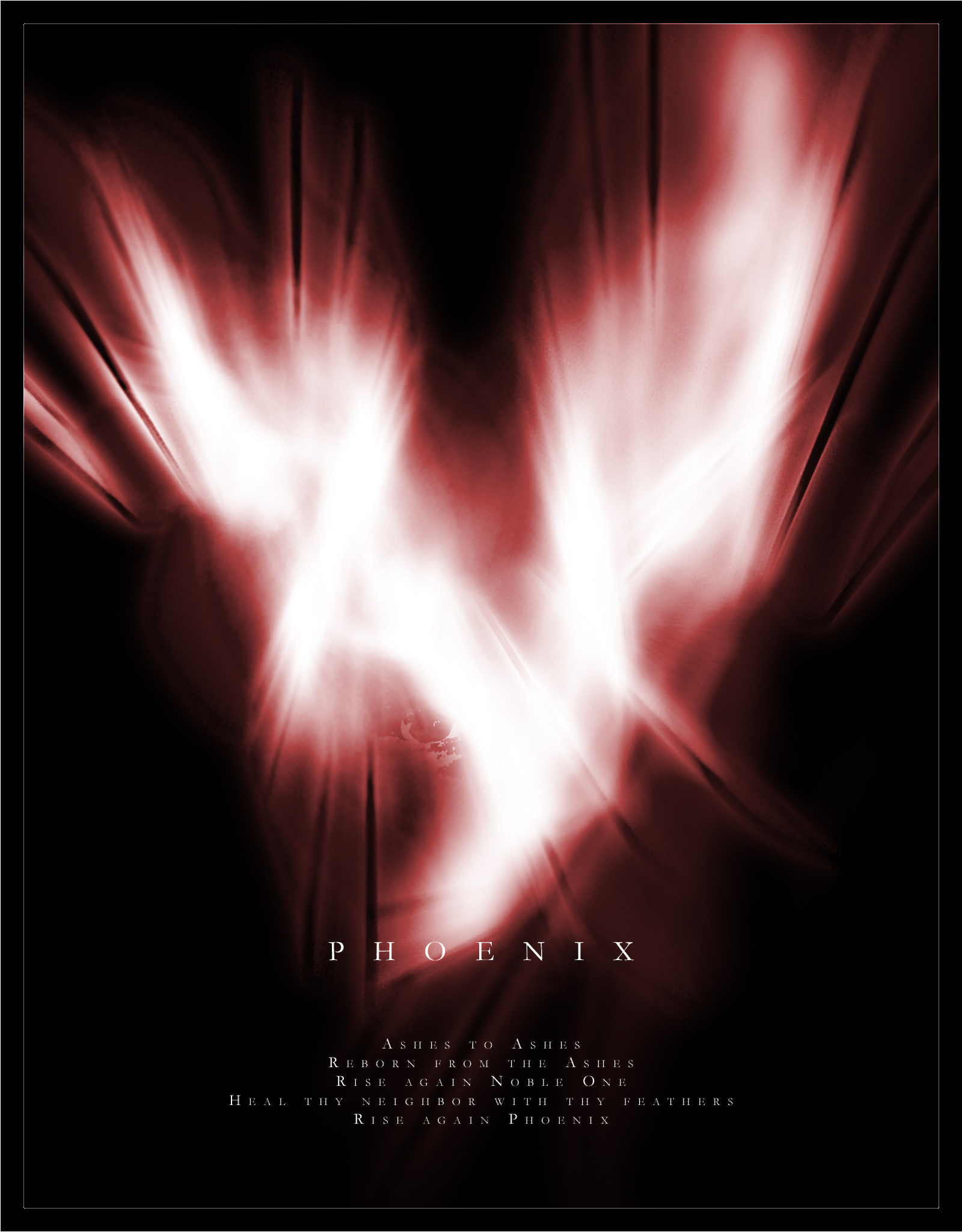 phoenix rising - print by xace on DeviantArt