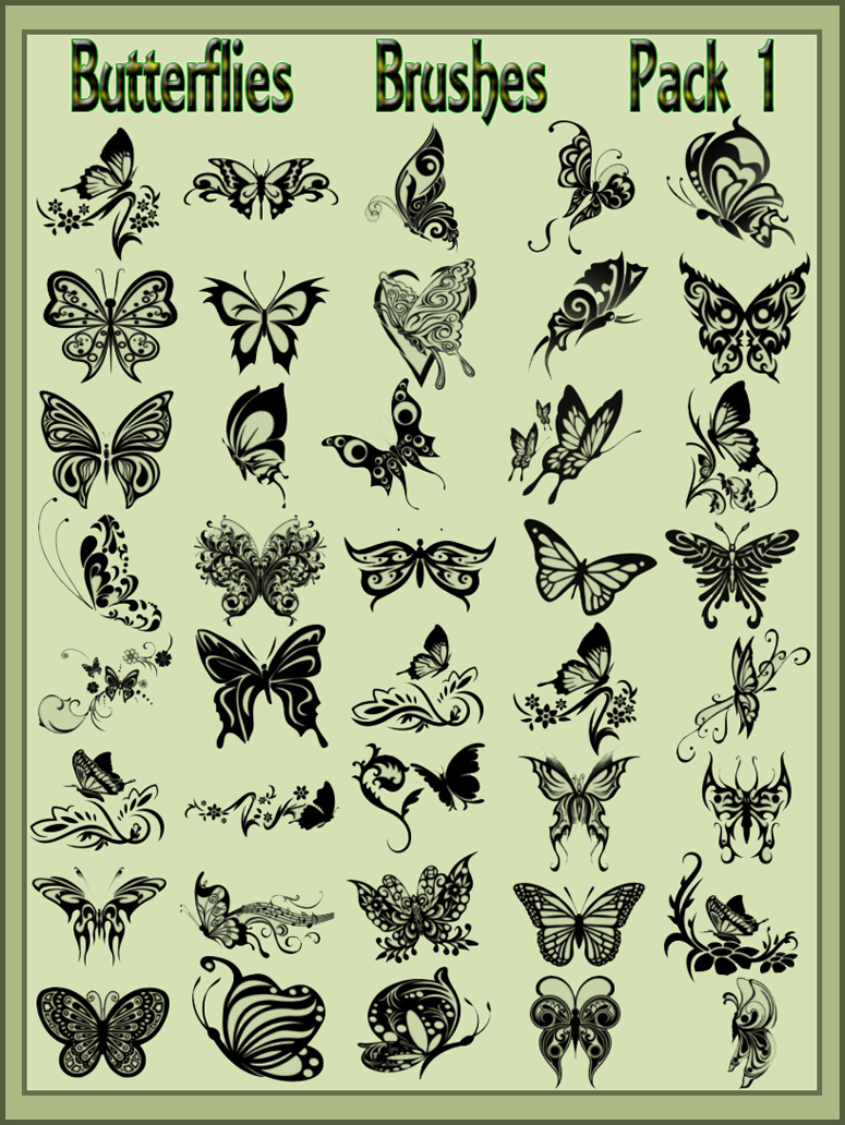 Butterflies Brushes Pack 1 by Laurent-Dubus on DeviantArt