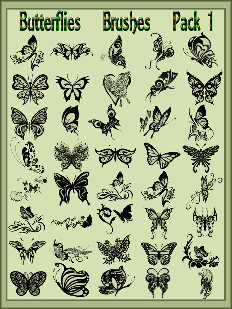 Butterflies Brushes Pack 1 by Laurent-Dubus on DeviantArt
