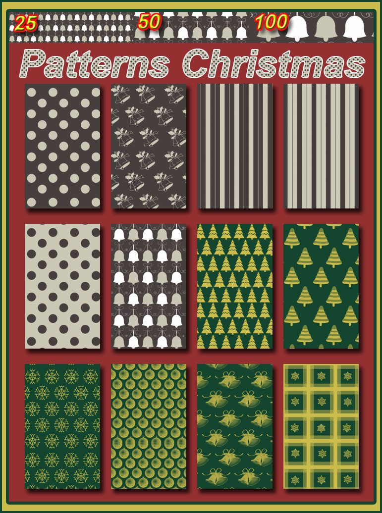 Patterns Christmas collection 2 by Laurent-Dubus on DeviantArt