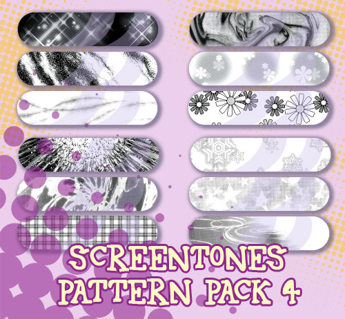 Screentone Pattern Pack 4 by Kita-Angel on DeviantArt