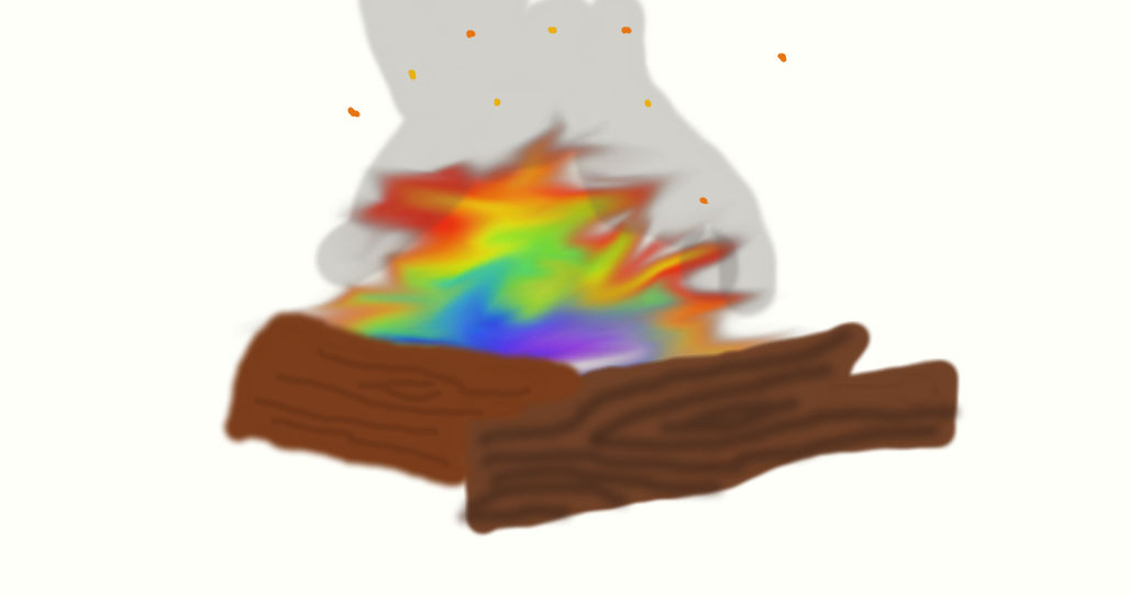 Rainbow fire by Doodletigress on DeviantArt