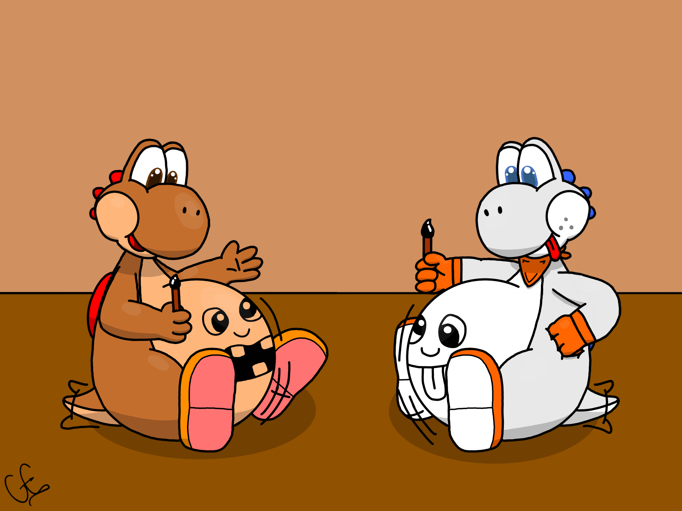 Silly Belly Faces~ by YoshiLover2020 on DeviantArt