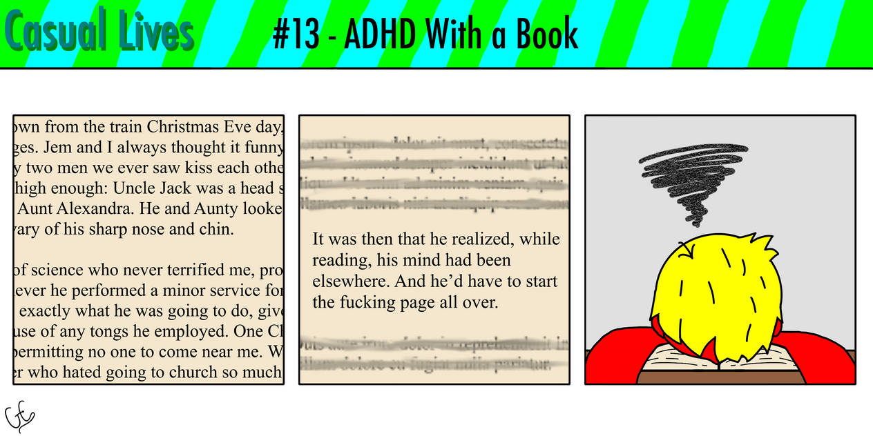 ADHD With a Book by YoshiLover2020 on DeviantArt