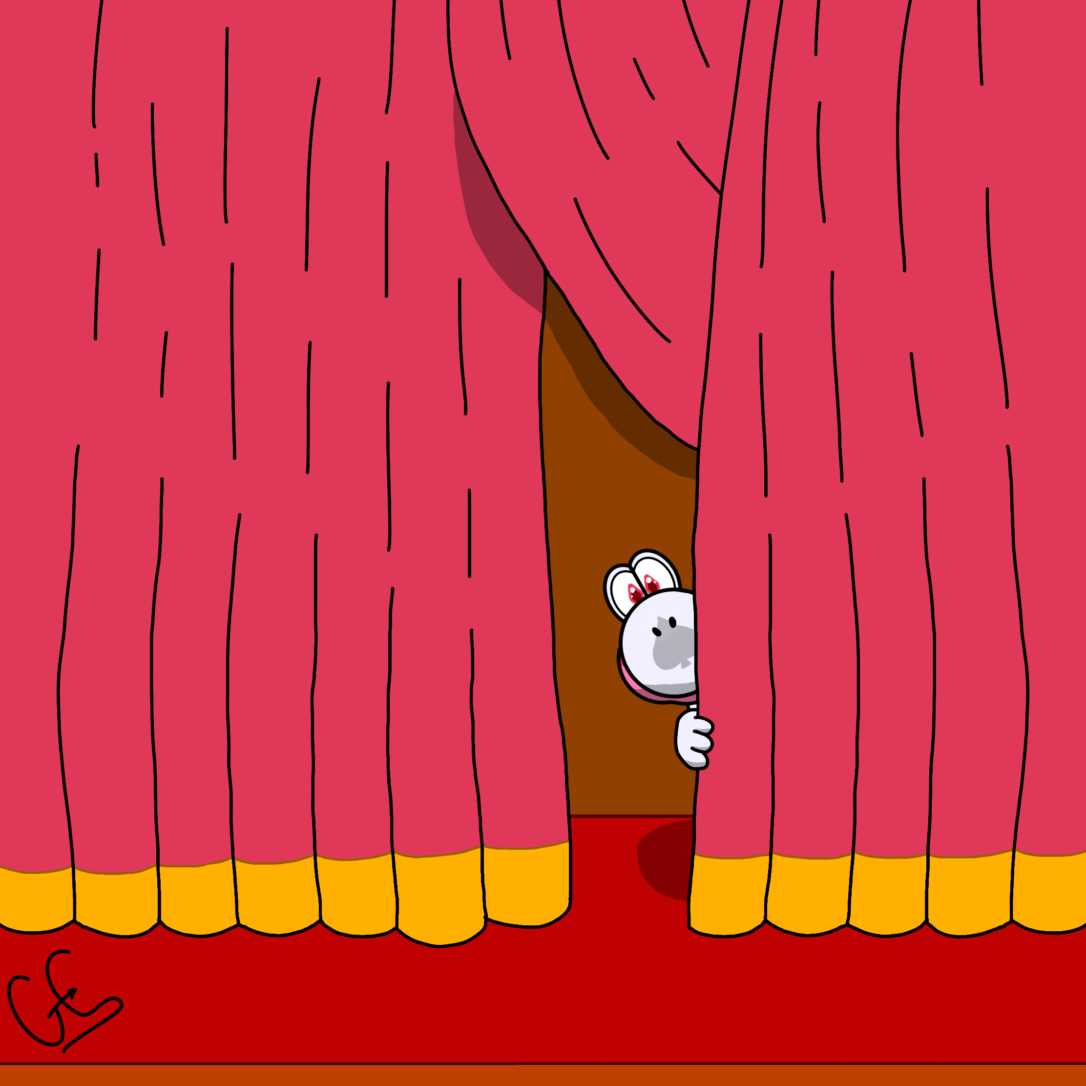 Curtain Peek by YoshiLover2020 on DeviantArt