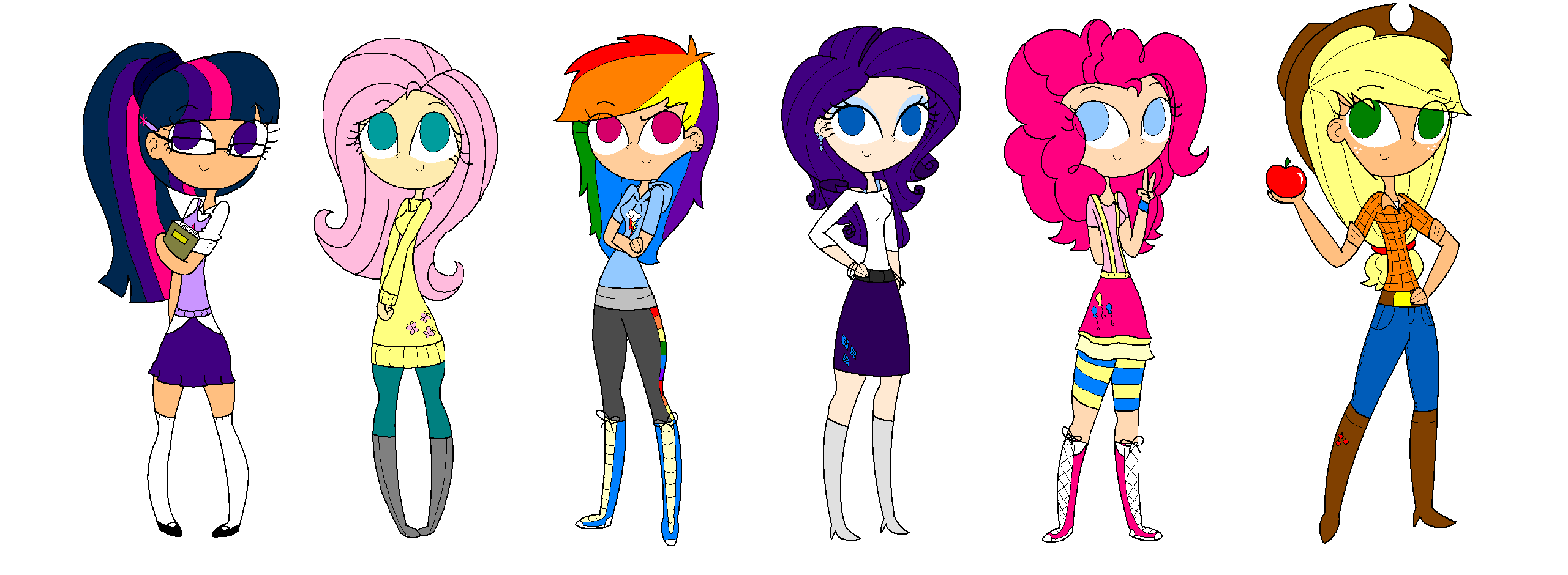 MLP Humanzied by annasabi101 on DeviantArt