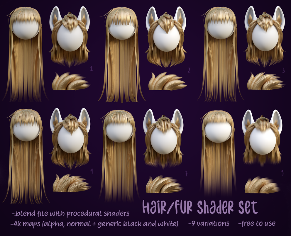 Chocolate moth hair shader set by ChocolateMoth on DeviantArt