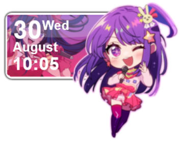 Hoshino Ai Calendar / Clock - Rainmeter Skin by kikikyuun on DeviantArt