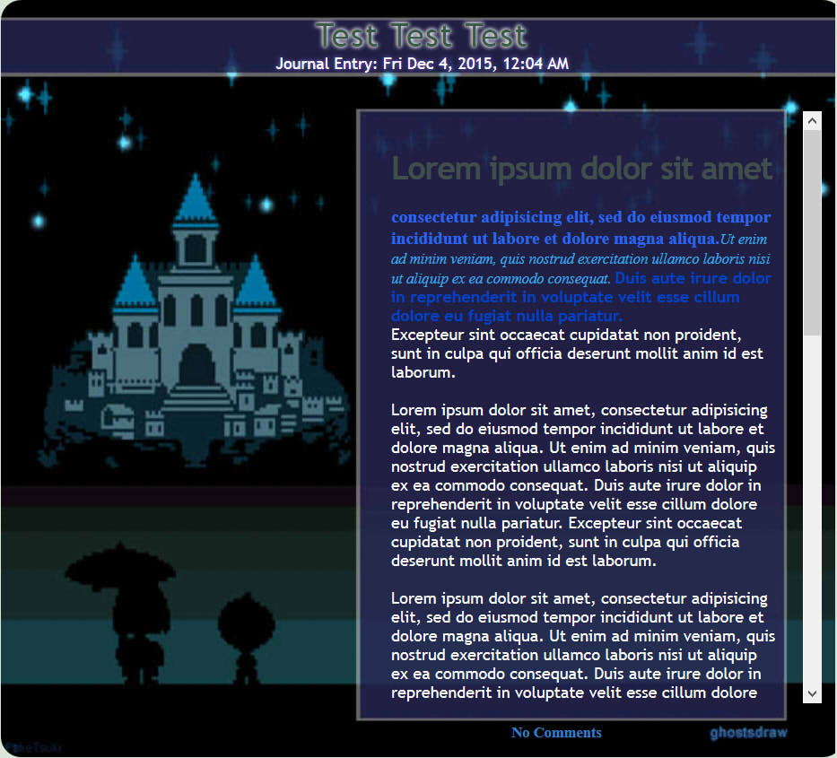 [Game Journal Skin] Undertale's Castle View by FakeTsuki on DeviantArt