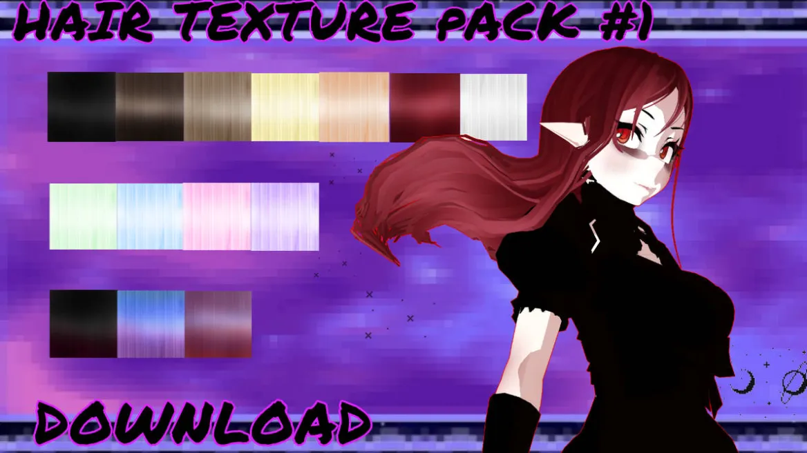 [MMD] Hair Texture pack #1 by MikunaMoona on DeviantArt