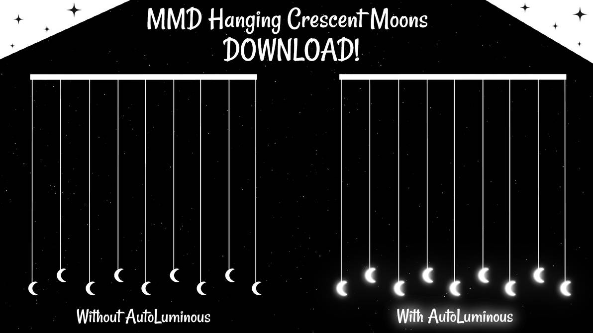 [MMD] Hanging Crescent Moons - DOWNLOAD! (P2U) by MikunaMai on DeviantArt