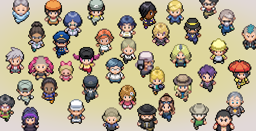 Trainer Overworld Sprites by 0rdinaryStrawberry on DeviantArt