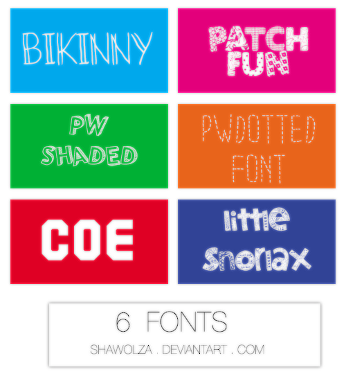 (2) Font Pack by Shawolza on DeviantArt