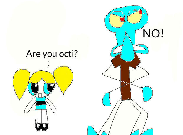 Bubbles and Squidward by Challenger153 on DeviantArt