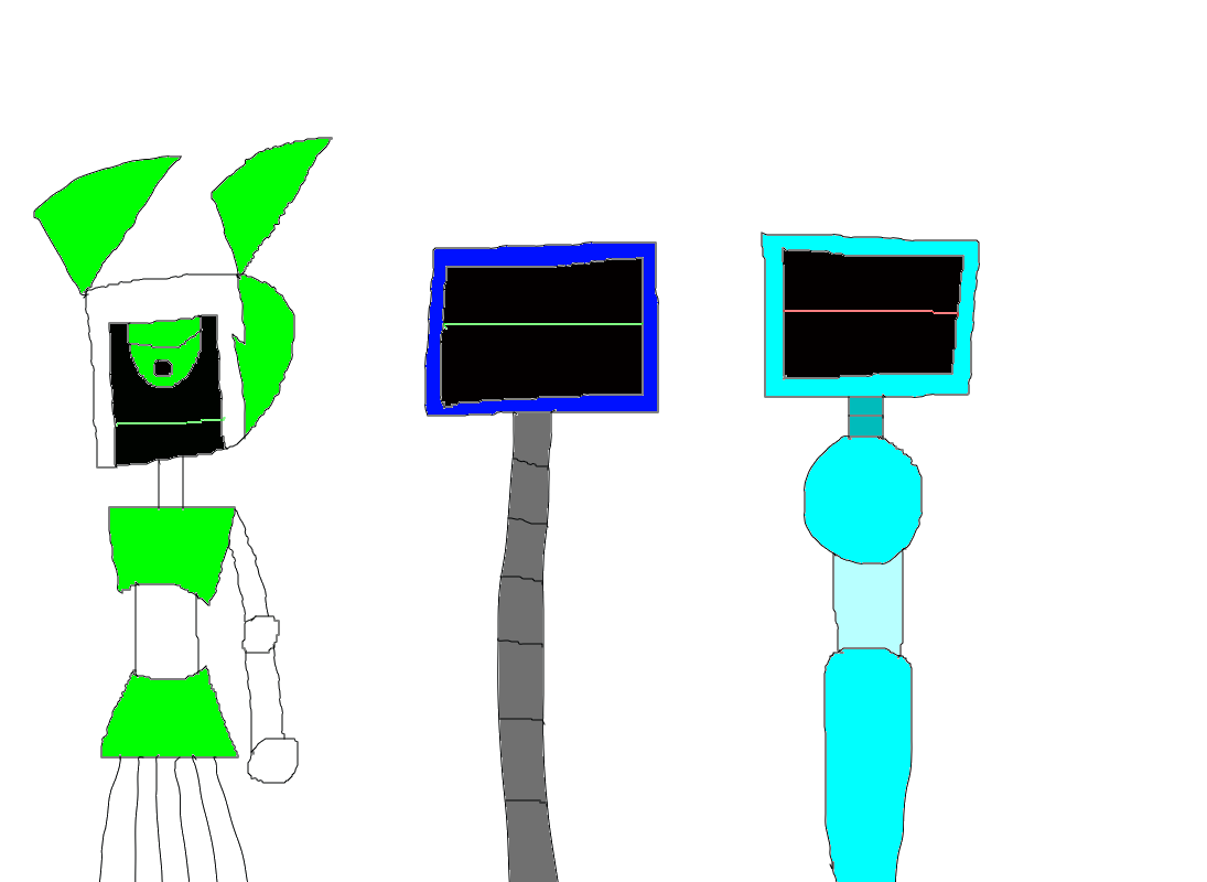 Computer-headed robots by Challenger153 on DeviantArt