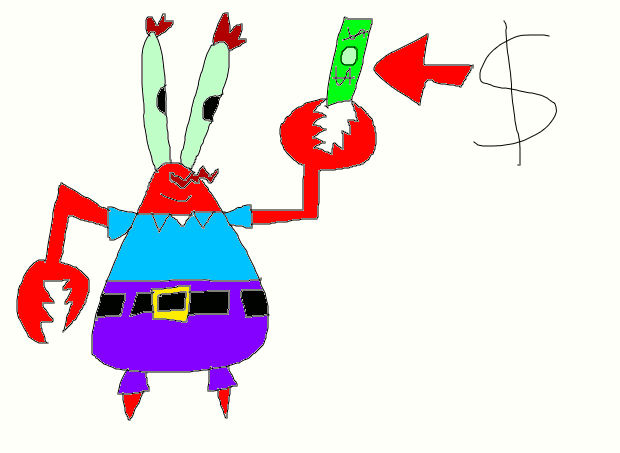 A crab and his money by Challenger153 on DeviantArt
