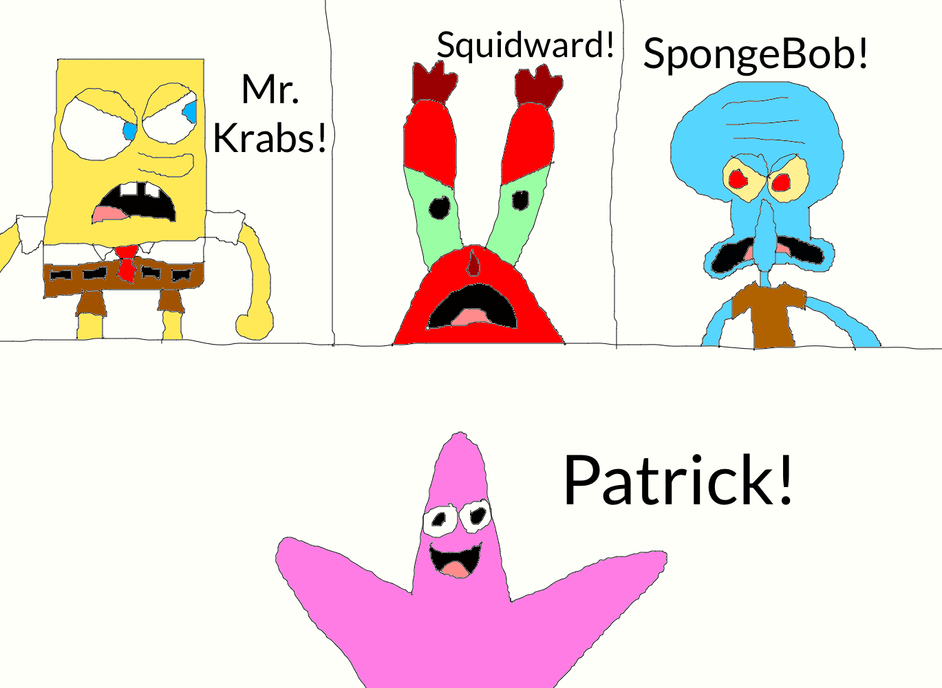 Spongebob And Patrick Arguing