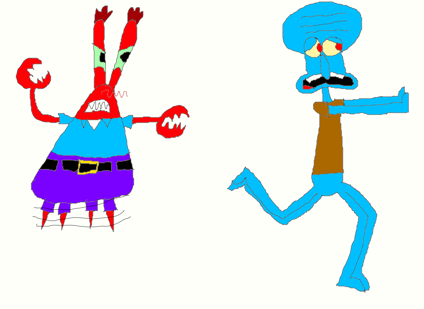 Mr. Krabs ready to beat Squidward by Challenger153 on DeviantArt