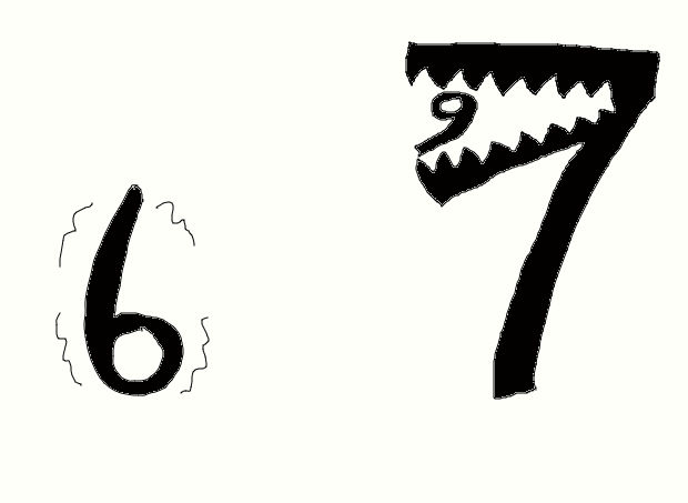 Seven eats nine by Challenger153 on DeviantArt