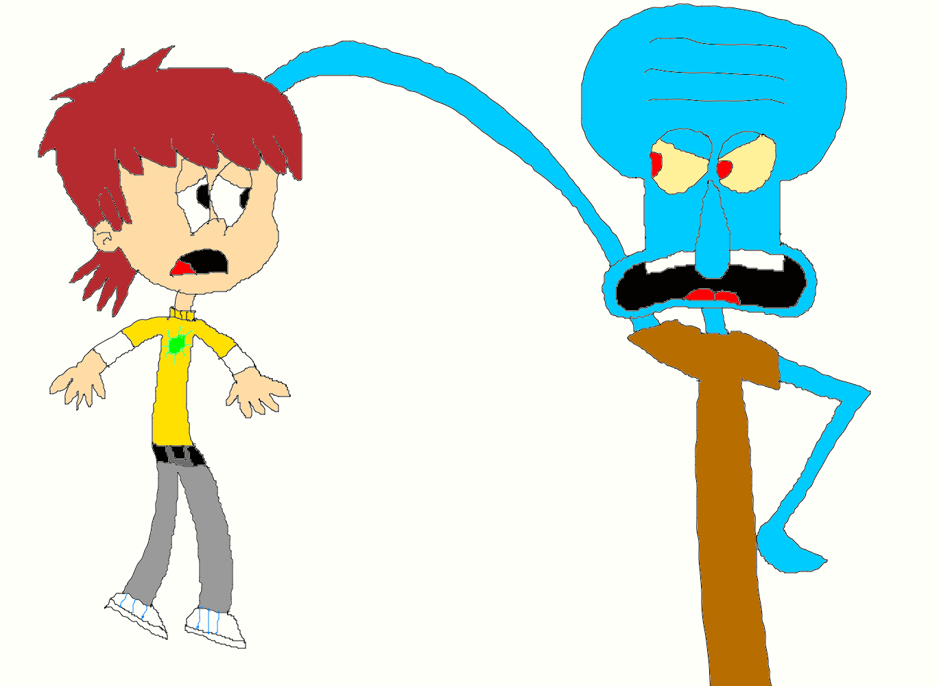 Squidward scolds Chandler by Challenger153 on DeviantArt
