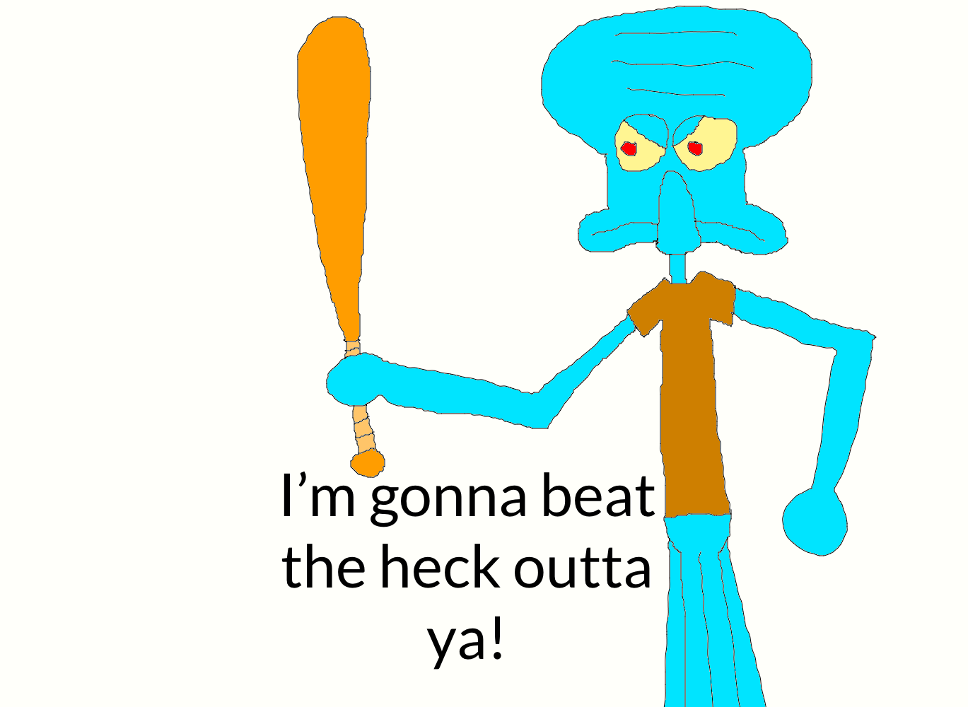 Squidward joins the fight by Challenger153 on DeviantArt