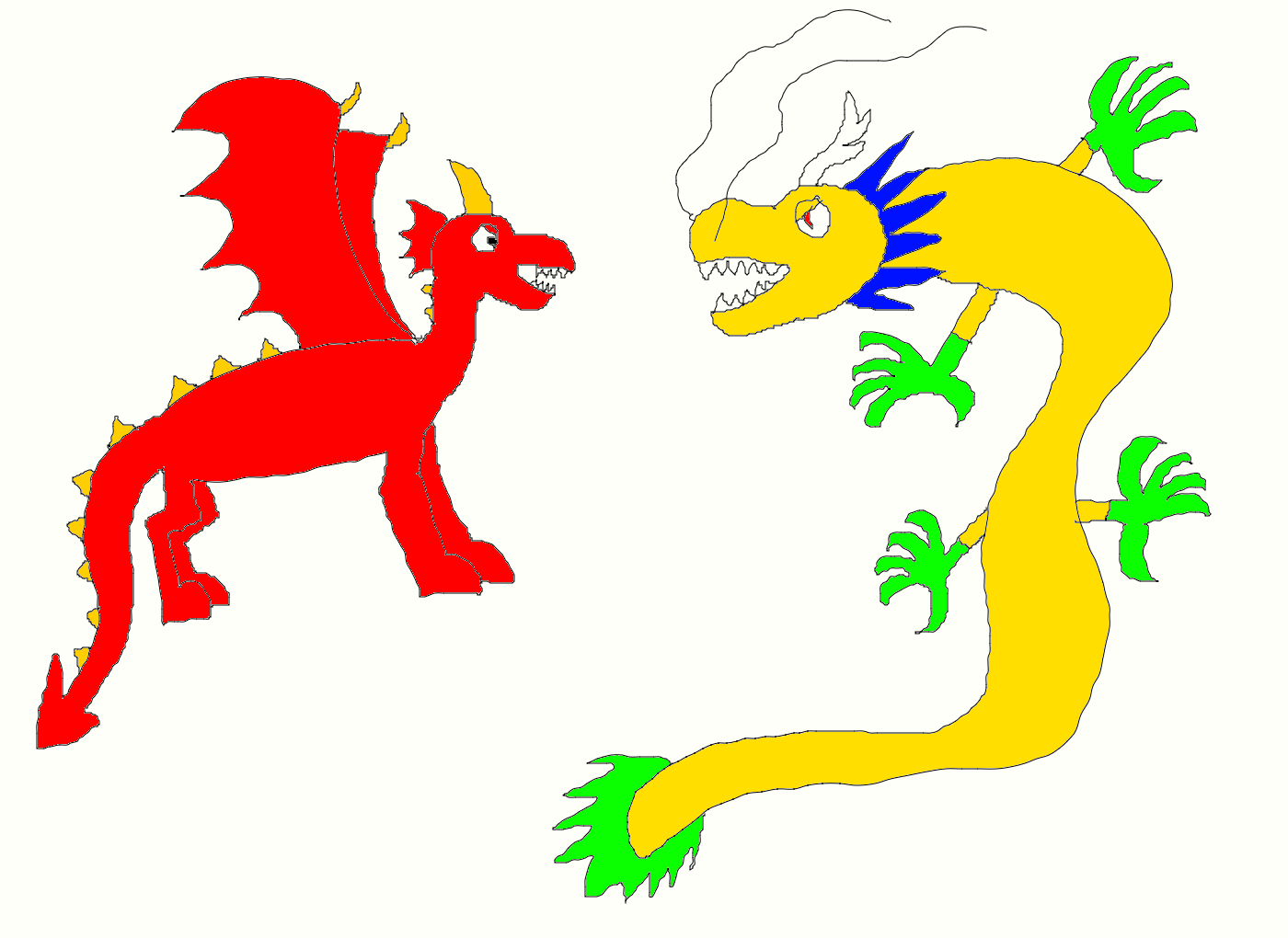 Dragon vs Chinese dragon by Challenger153 on DeviantArt