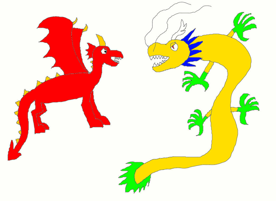 Dragon vs Chinese dragon by Challenger153 on DeviantArt Dragon vs Chinese dragon by Challenger153 on DeviantArt