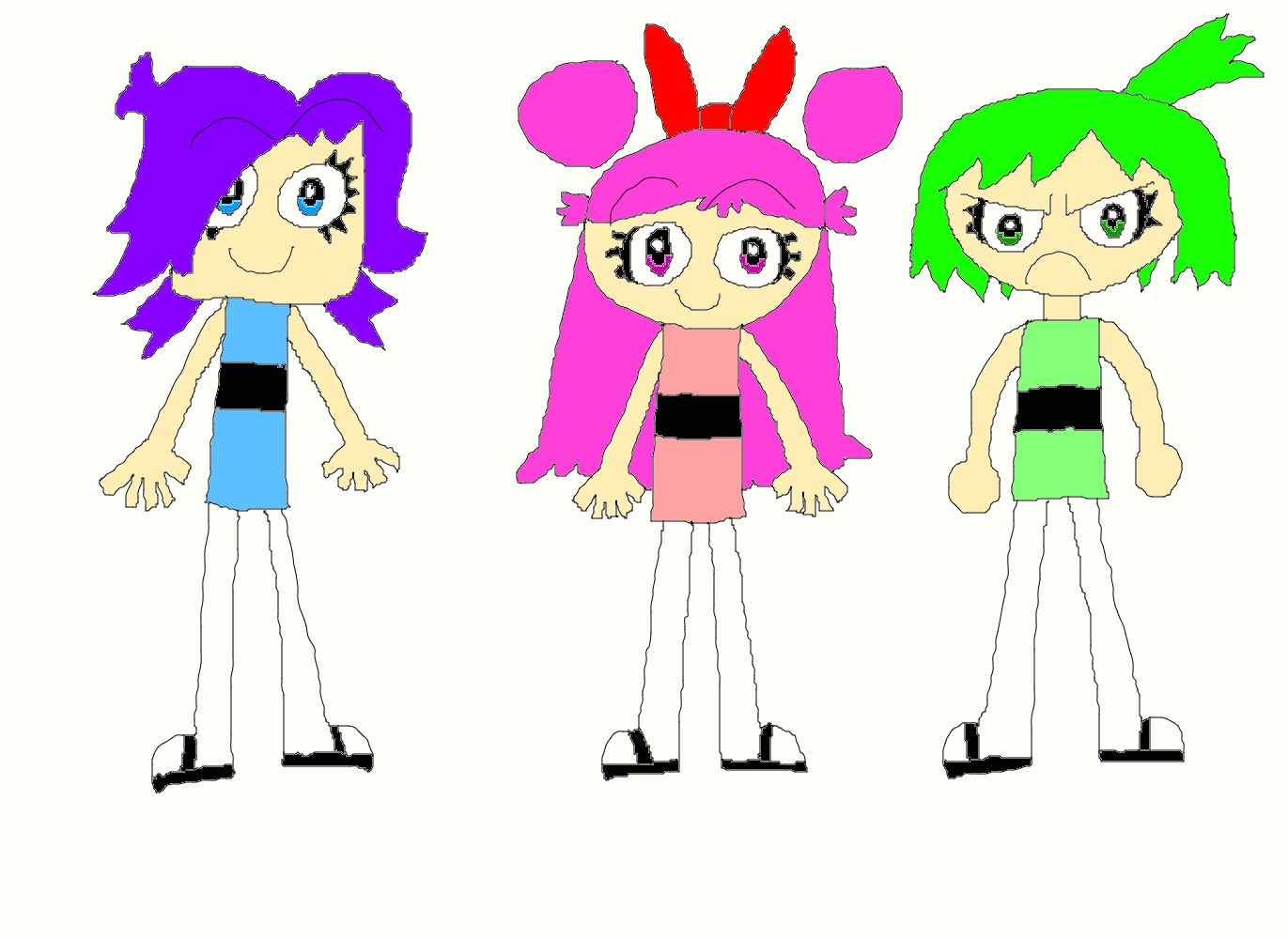 Ami, Yumi, and Julie as PPG by Challenger153 on DeviantArt