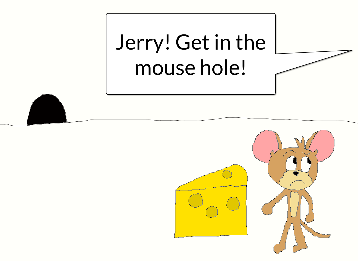 Jerry and the mouse hole by Challenger153 on DeviantArt