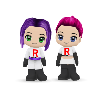 Jessie and James BuddyPoke Papercraft Models by Skele-kitty on DeviantArt