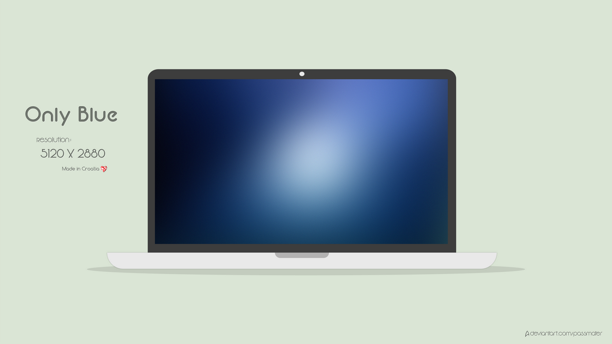 Minimal Background: Only Blue by PassMater on DeviantArt