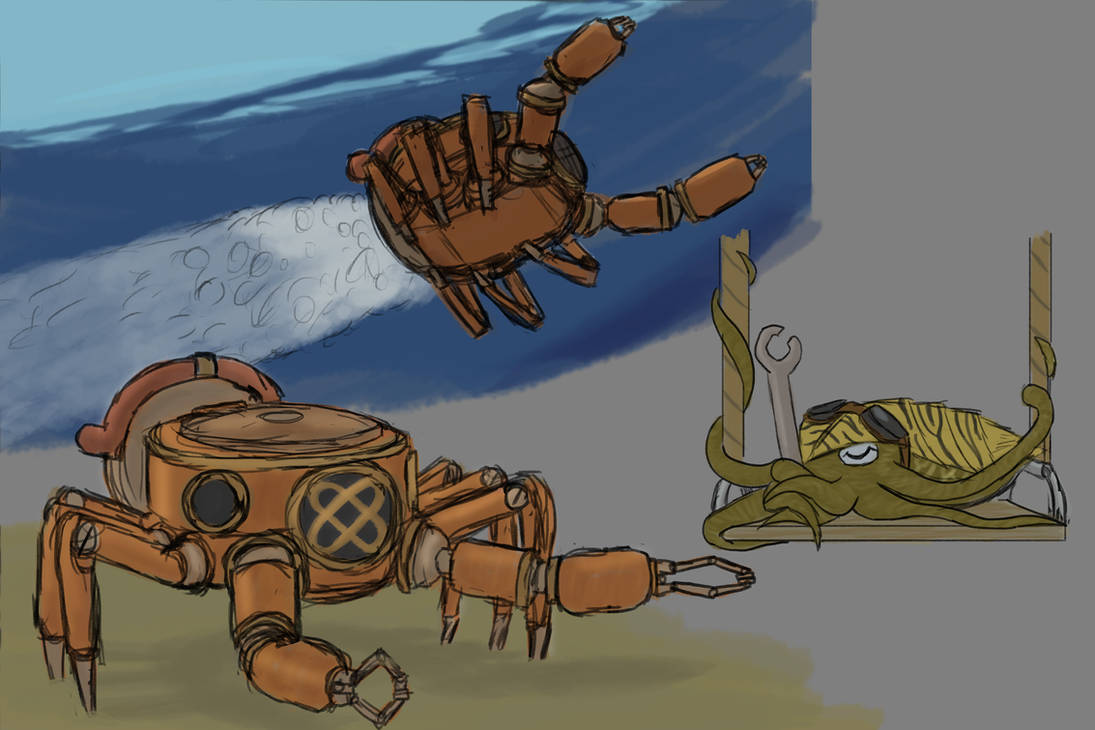 Sketch - Itoa's Crustacean inspired mech by Jackallanternfantsy on ...