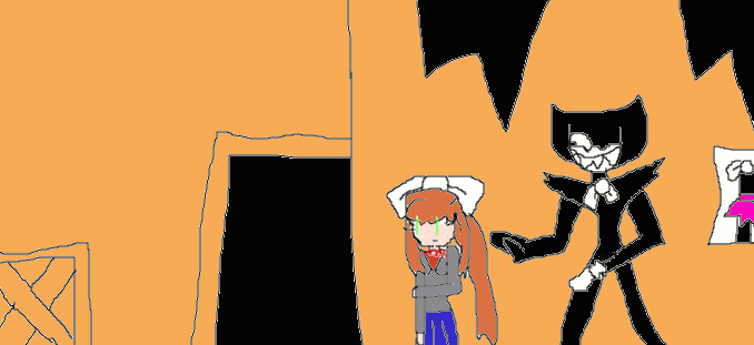 Monika and Bendy by EchoTheReaperDK on DeviantArt