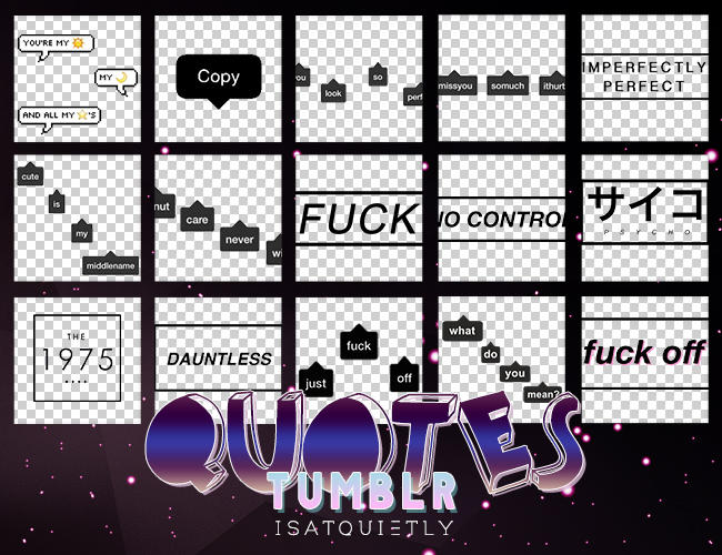 +Tumblr Quotes || PNG by ISatQuietly on DeviantArt