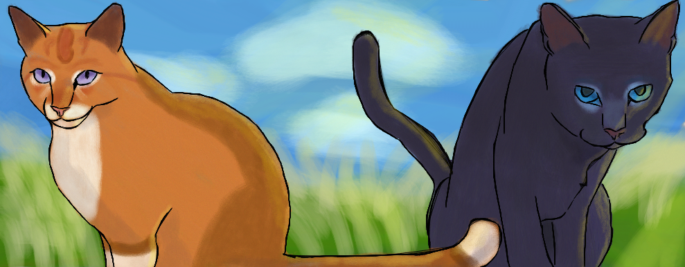 heathertail and crowfeather by spectorwing on DeviantArt