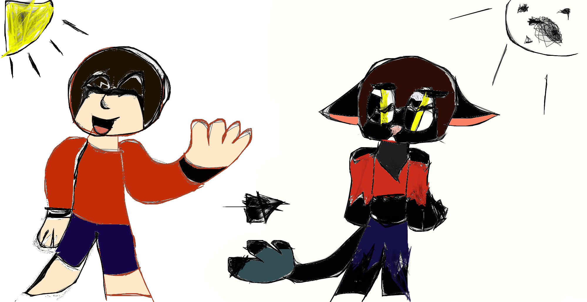 The boy in Human and were creature form, good eh?? by SacredSquishy on ...