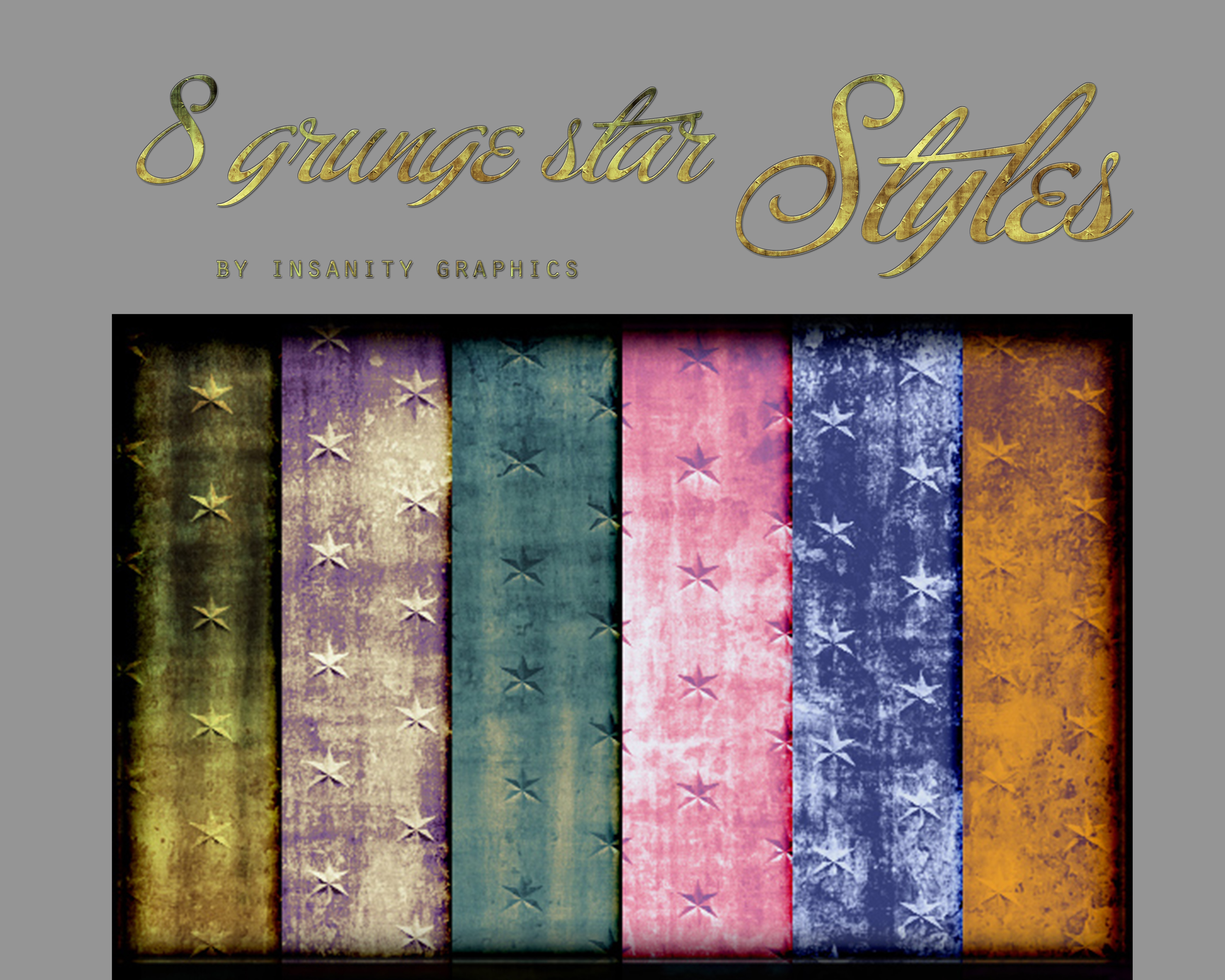 8 Grunge Star Styles by Insanitygraphicss on DeviantArt