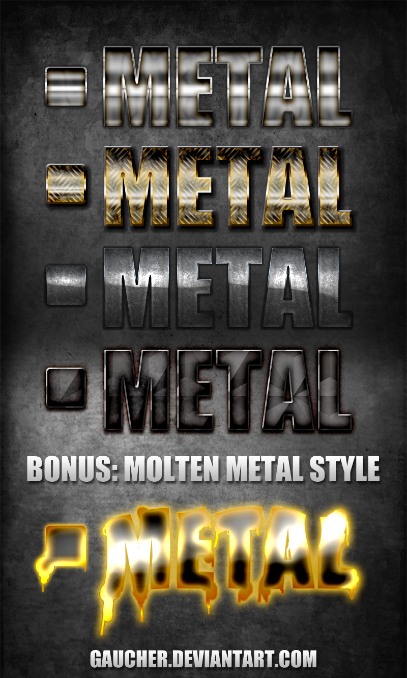 Metal Styles 1 + Bonus by Gaucher on DeviantArt