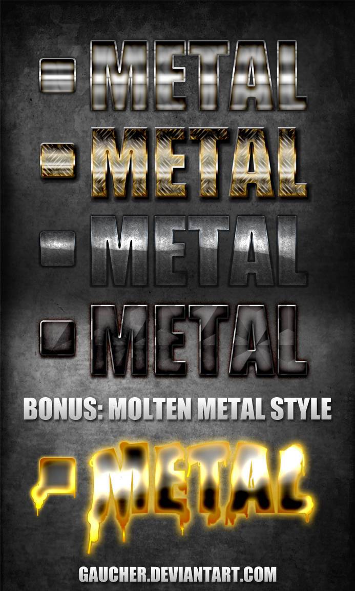 Metal Styles 1 + Bonus by Gaucher on DeviantArt