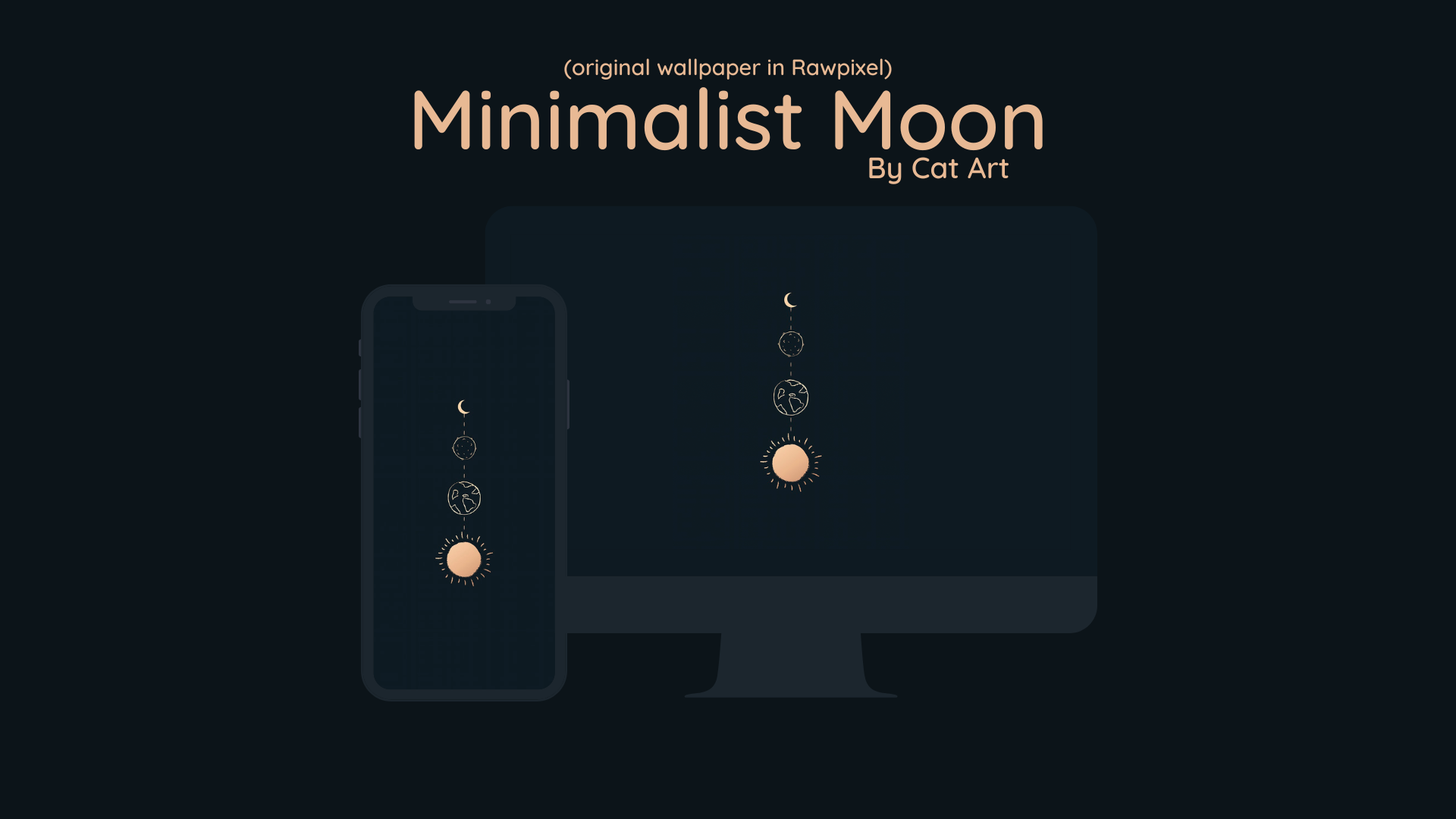 Minimalist Moon-Original wallpaper by marinemynt by CatArt-1304 on ...
