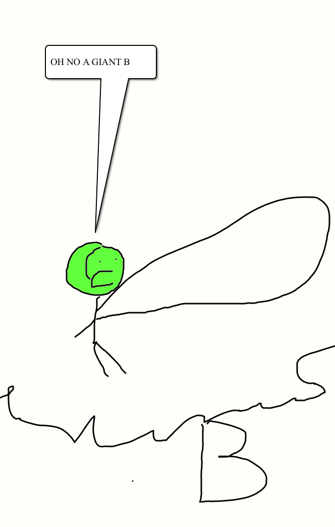 OH NO A GIANT B by ARTYNERONES on DeviantArt