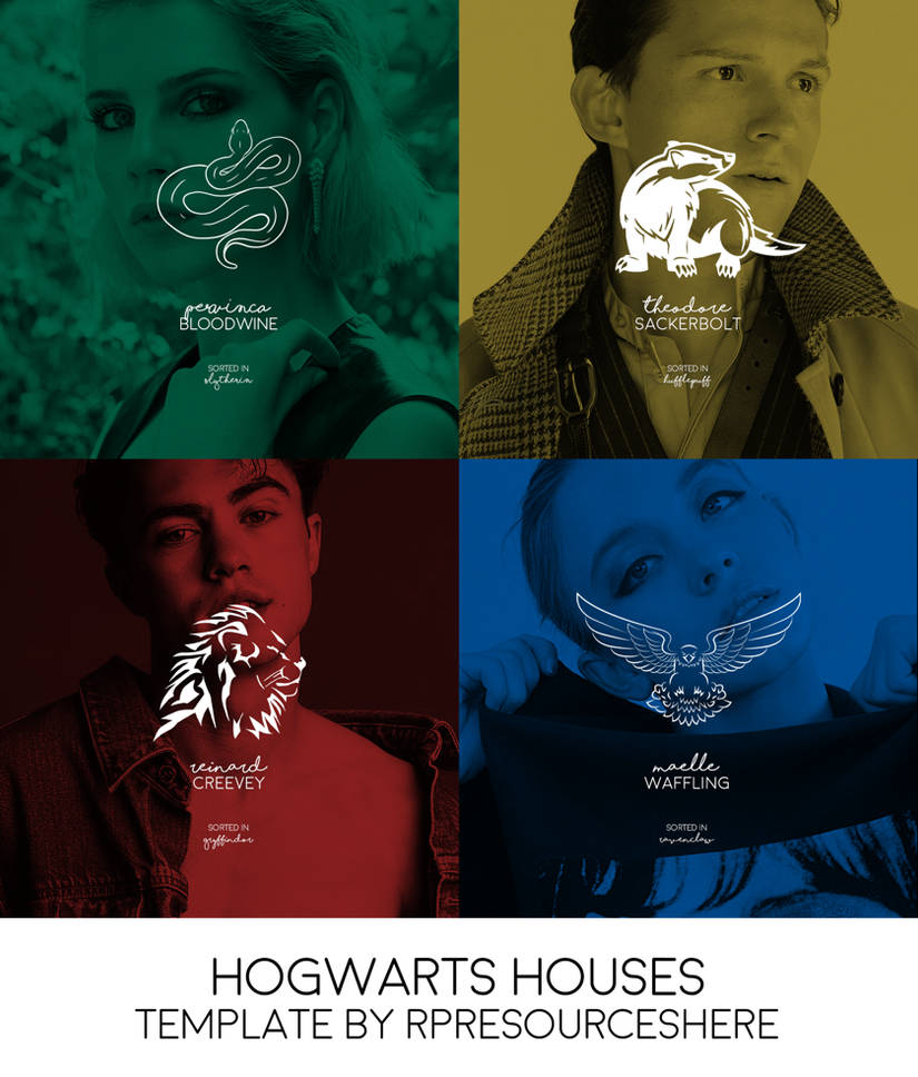 HOGWARTS HOUSES TEMPLATE by rpresourceshere on DeviantArt