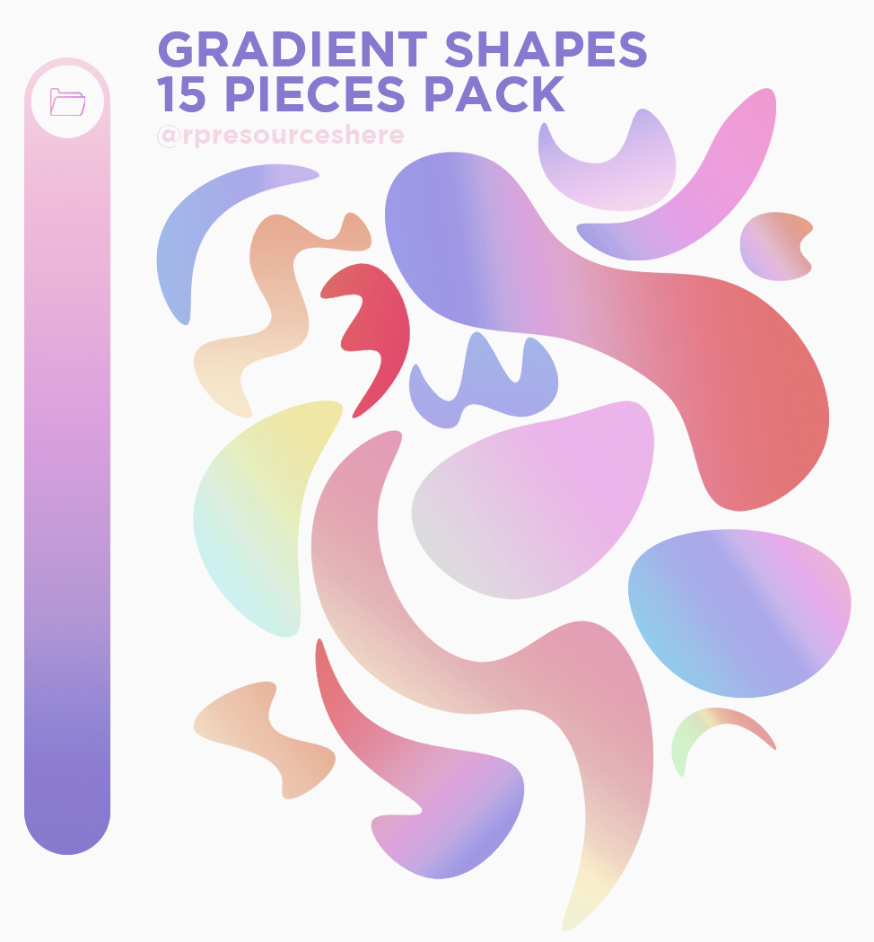 GRADIENT SHAPES PACK by rpresourceshere on DeviantArt