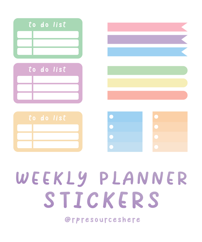 WEEKLY PLANNER STICKERS by rpresourceshere on DeviantArt