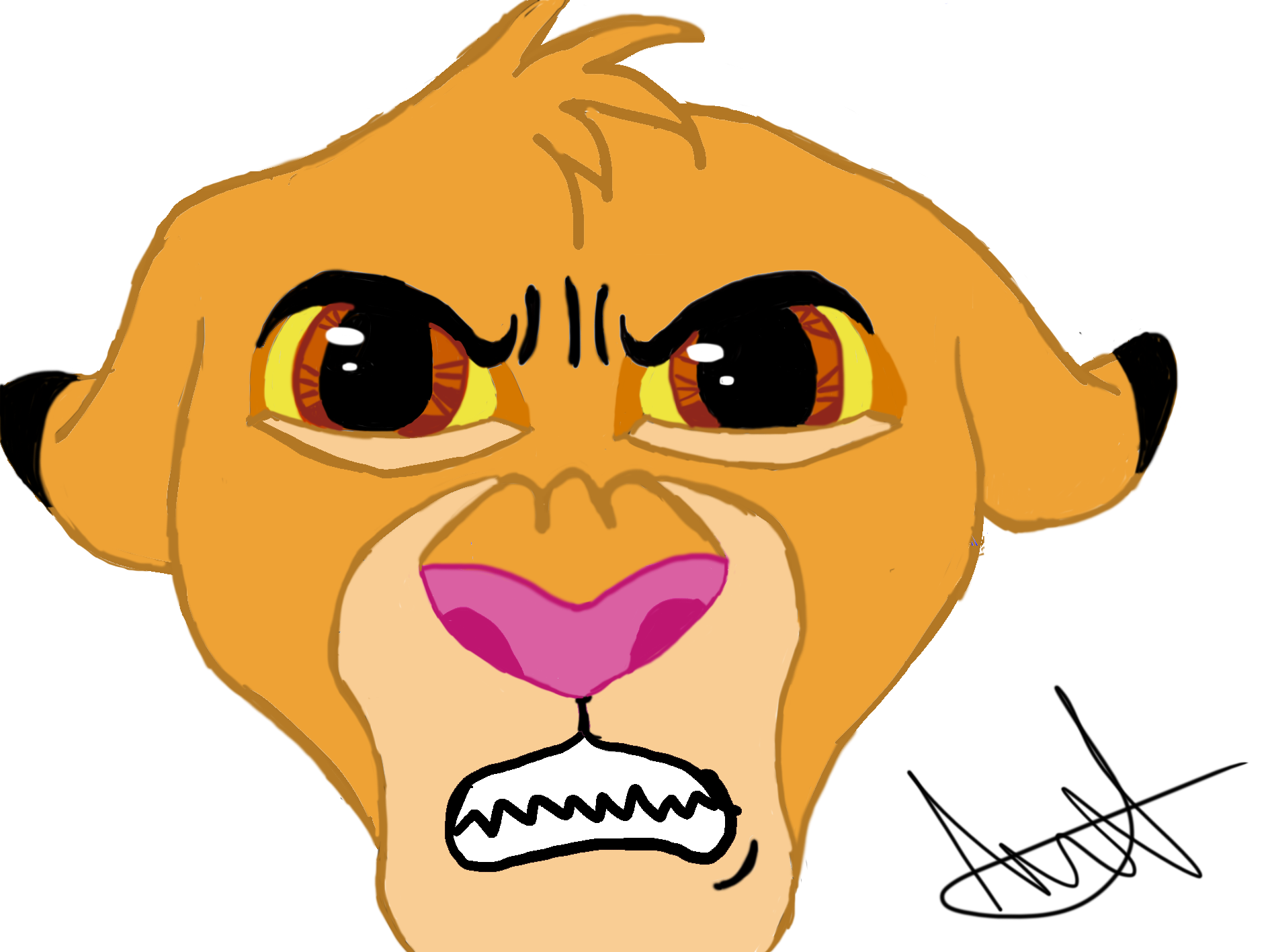 Angry Simba by AntoMoonwalkerbad on DeviantArt
