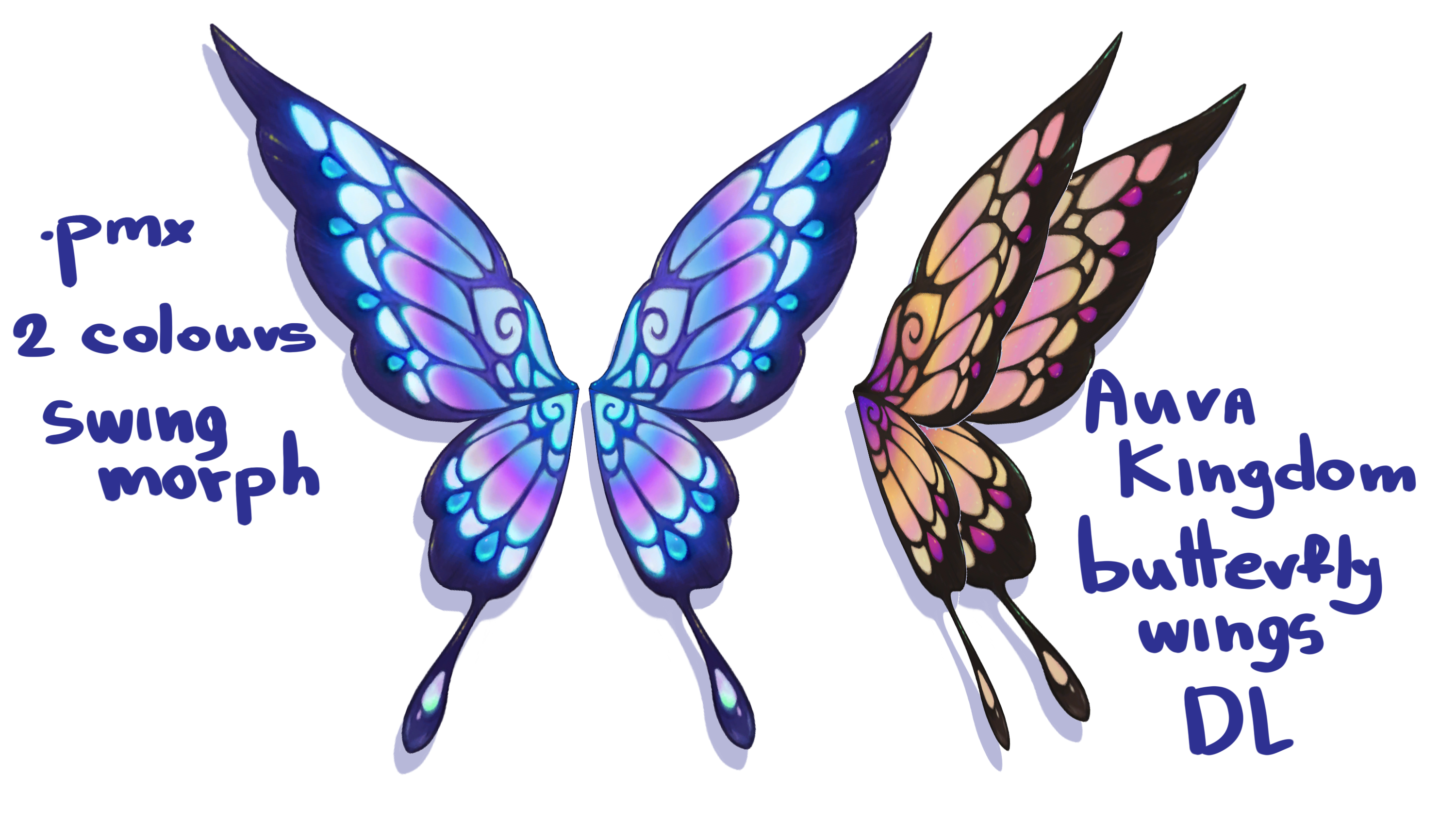 [MMD] Aura Kingdom butterfly wings DL by witchfrogh on DeviantArt