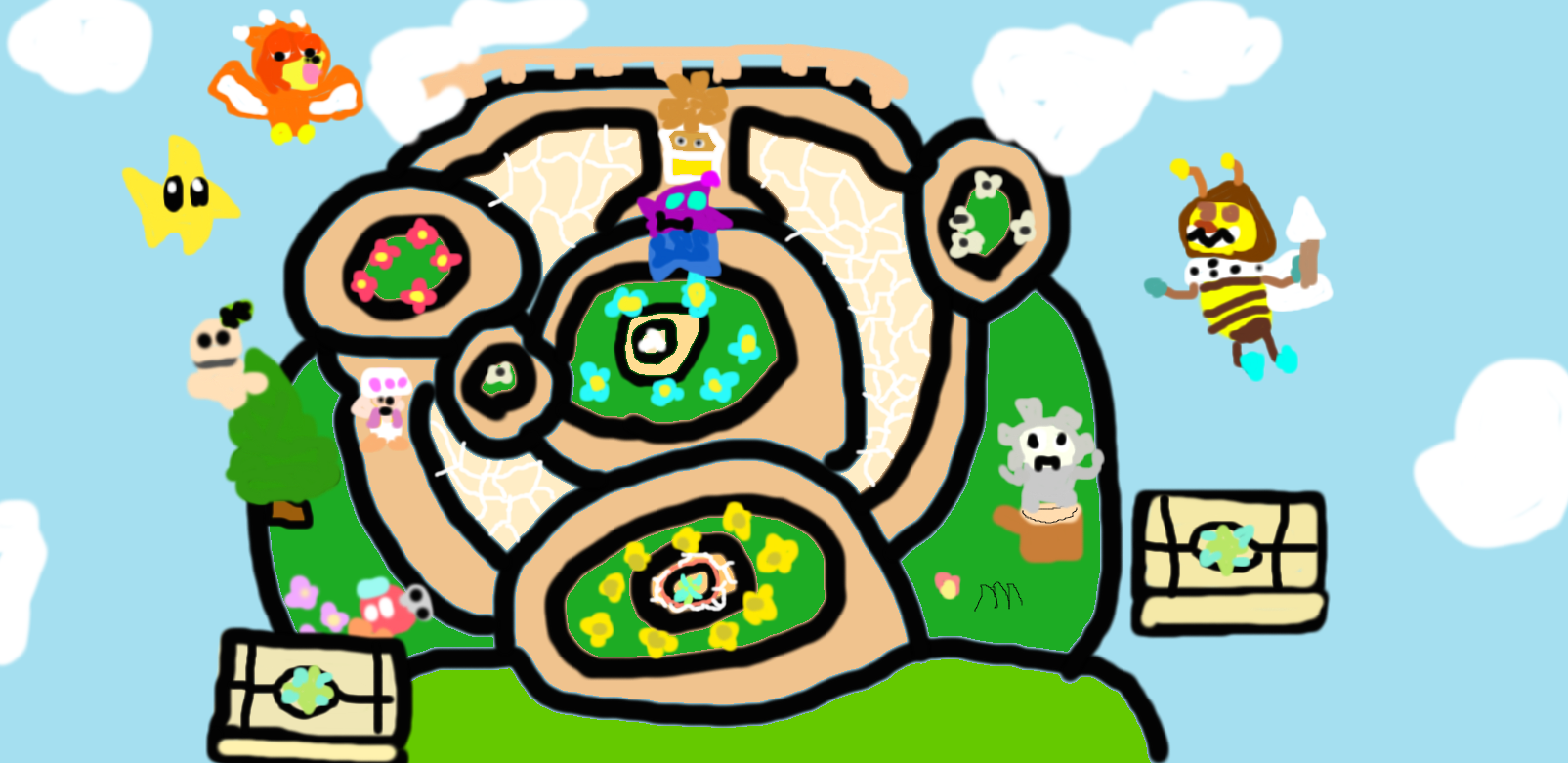 super smash bros universe stages starship mario by mysticalmagikoopa on ...