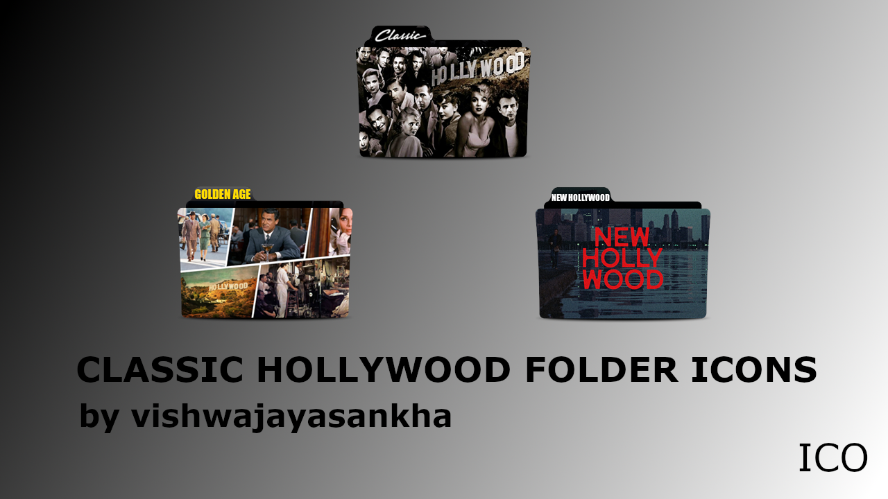 Classic Hollywood Folder Icons by vishwajayasankha on DeviantArt