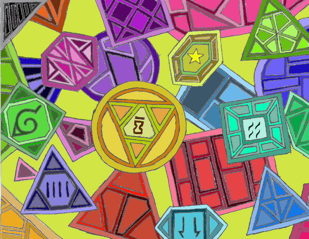 Naruto Village Symbols Collage (Colored) by WizzyGameMaster on DeviantArt