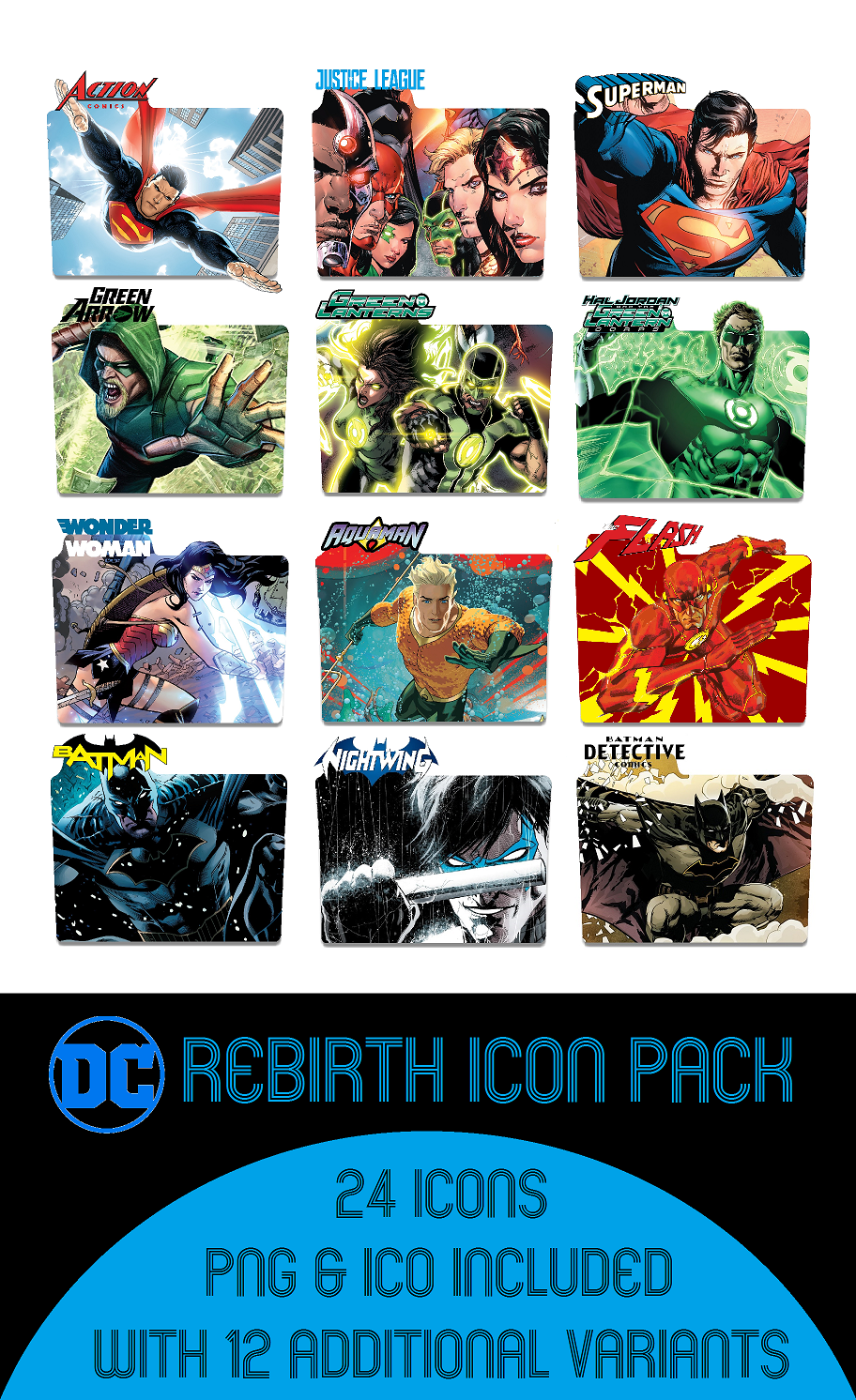 DC Rebirth Icon Pack by piebytwo on DeviantArt